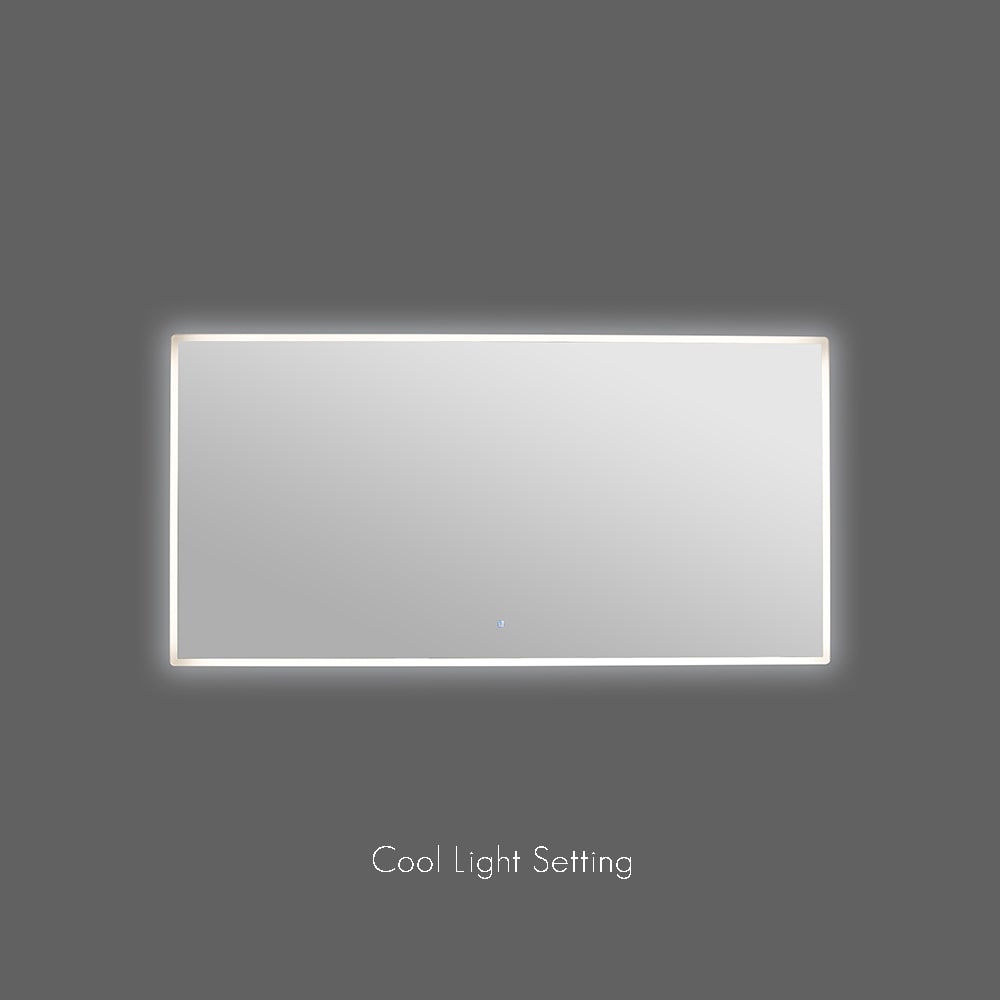 MIRROR W/ ACRYLIC FRAME DIFFUSED LED LIGHT & DEMISTER 1500MM ...