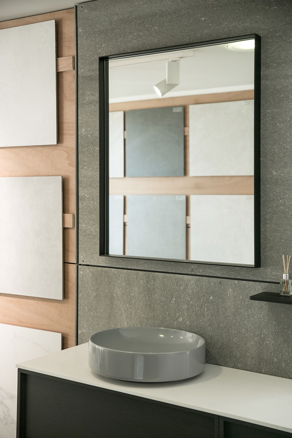 PURITY Composite Stone Framed Rectangle Mirror 750/900mm - Toptile ...