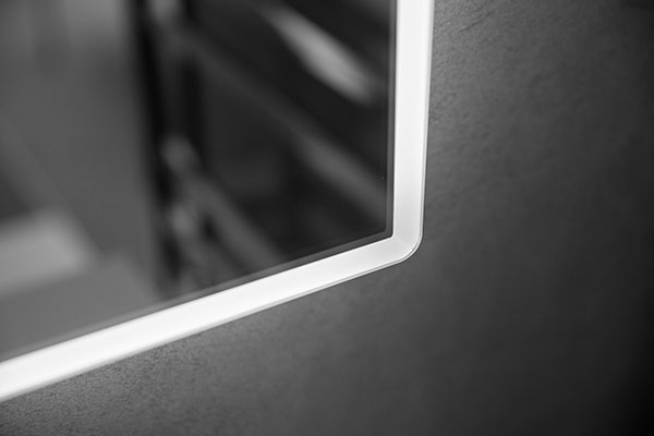 MIRROR W/ ACRYLIC FRAME DIFFUSED LED LIGHT & DEMISTER 750/900MM ...