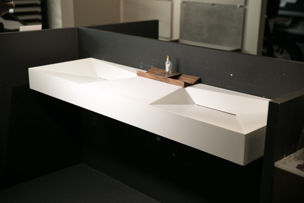 ARUVO™ BOLD Composite Stone Wall-mounted Basin | W1500mm - Toptile ...