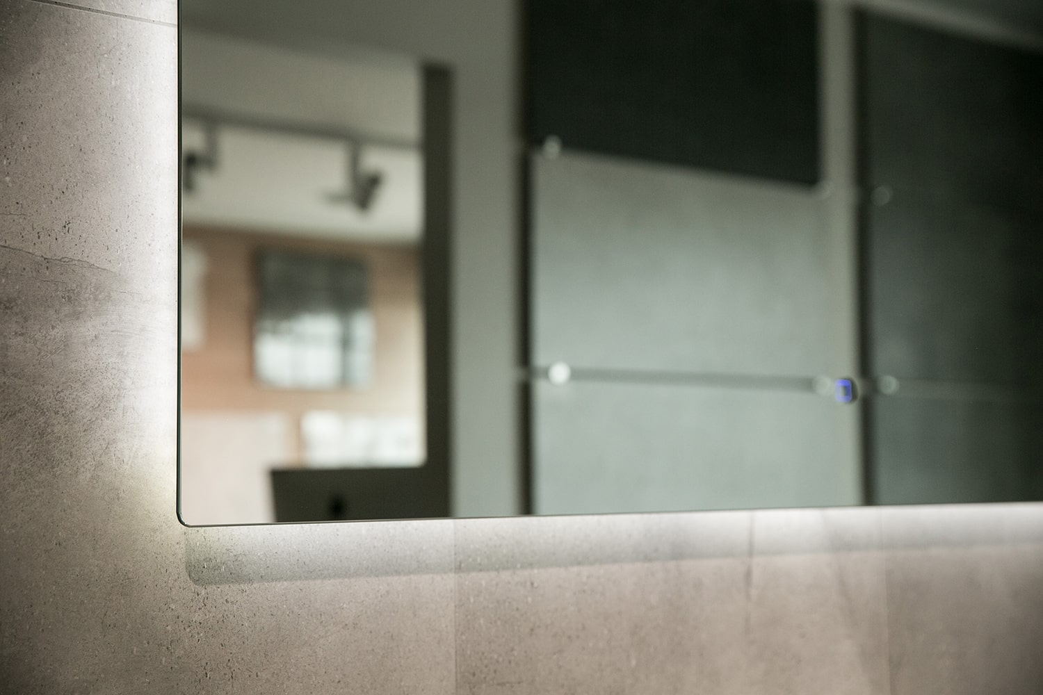 Frameless Backlit Rectangle Mirror w/ Led Light & Demister - Toptile ...