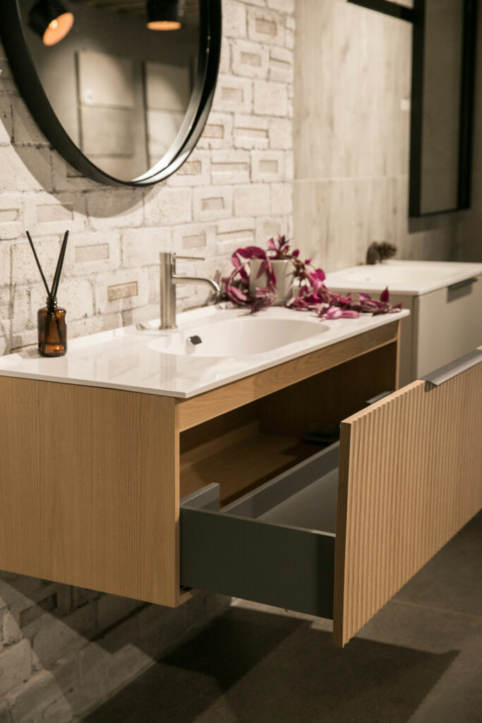 ARUVO™ ROMEO Collection Plywood Vanity Natural Oak W1200mm | Basin ...