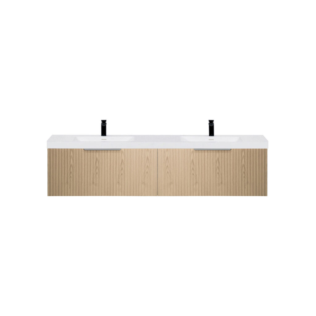 ARUVO™ ROMEO Collection Plywood Vanity Natural Oak W1800mm | Basin ...