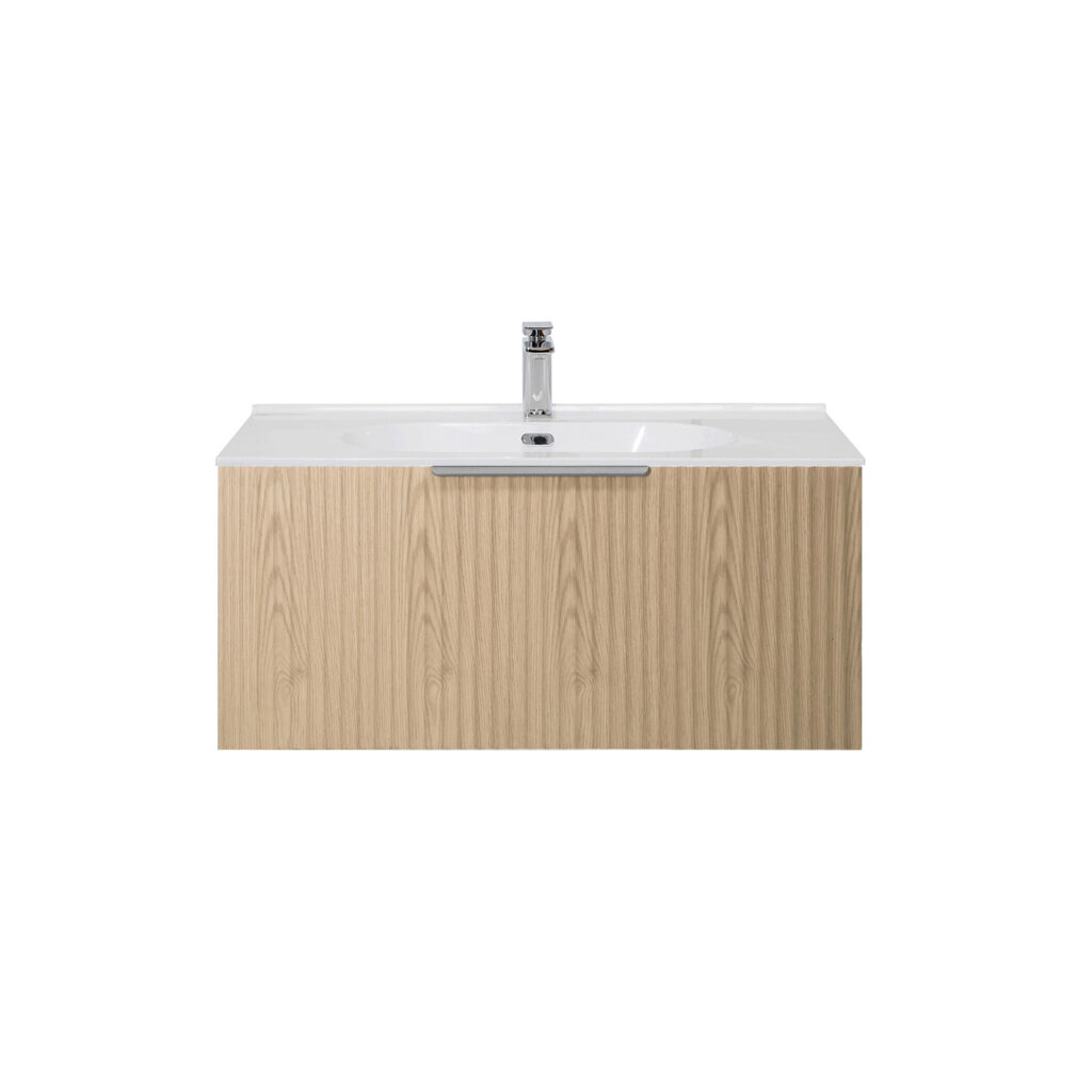 ARUVO™ ROMEO Collection Plywood Vanity Natural Oak W900mm | Basin ...