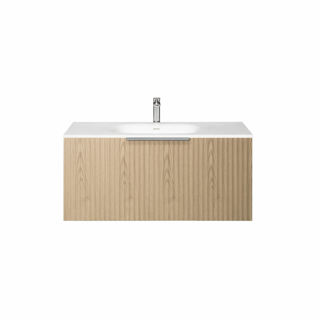 ARUVO™ ROMEO Collection Plywood Vanity Natural Oak W900mm | Basin ...