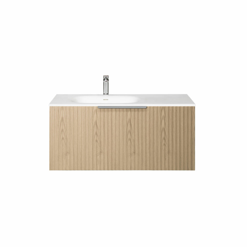 ARUVO™ ROMEO Collection Plywood Vanity Natural Oak W900mm | Basin ...