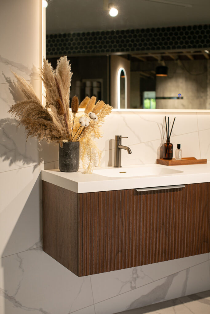 ARUVO™ ROMEO Collection Plywood Vanity Rich Walnut W1200mm | Basin ...