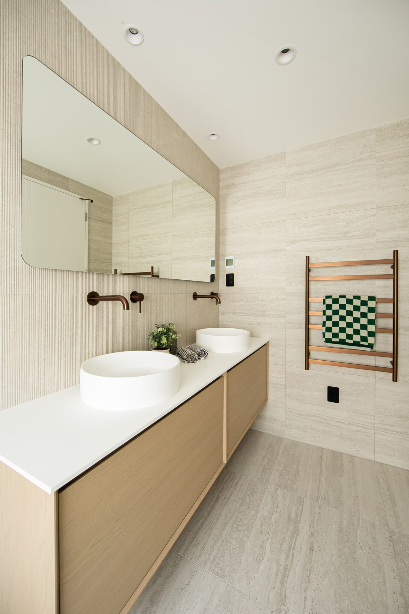 ARUVO™ NEST Collection Plywood Vanity Sand Oak W900mm - Toptile Bathrooms